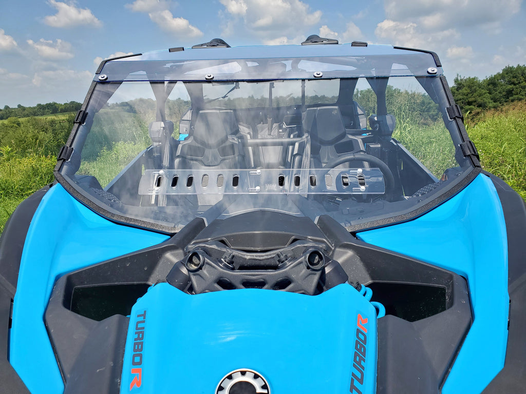 Can-Am Maverick X3 - 2 Pc Windshield with Clear Visor w/Hard Coat, Ven ...