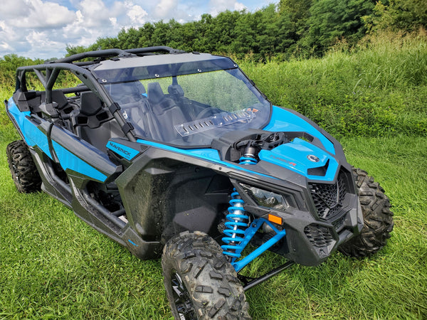 Can-Am Maverick X3 Max - 2 Pc Windshield with Clear Visor w/Hard Coat ...